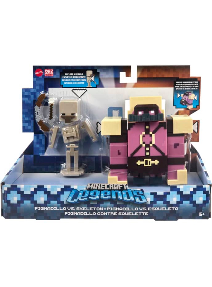 Figurina Joc Minecraft Legends Pigmadillo Vs Skeleton